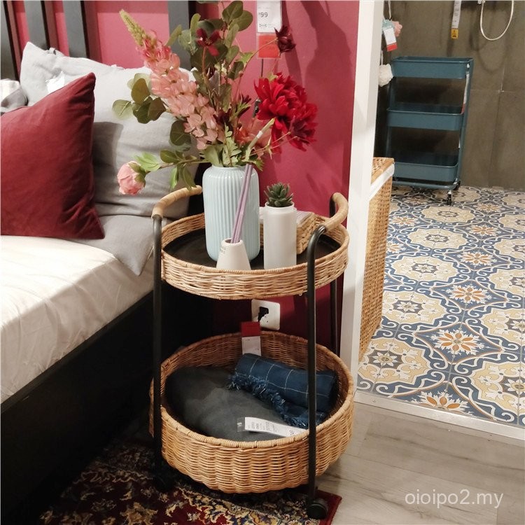 IKEA Ruban Mobile Meja Kopi Kecil Meja Sisi Meja dengan Sudut ...