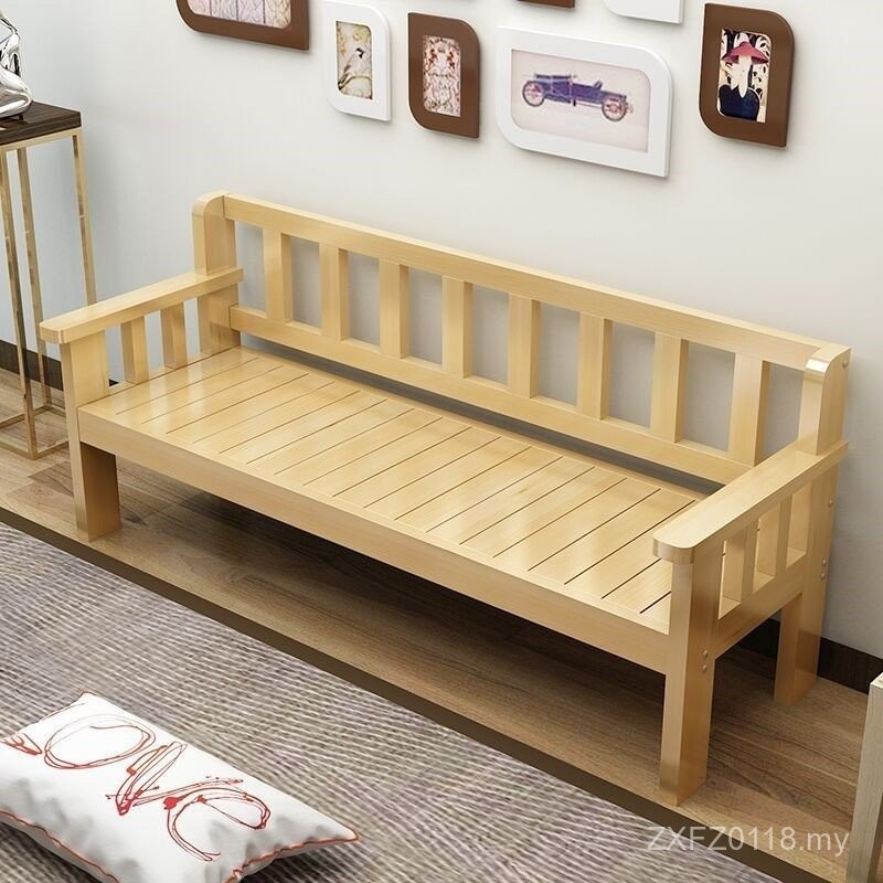 Rental House Bench Economical Three-Seat Small Apartment Pine Sofa ...