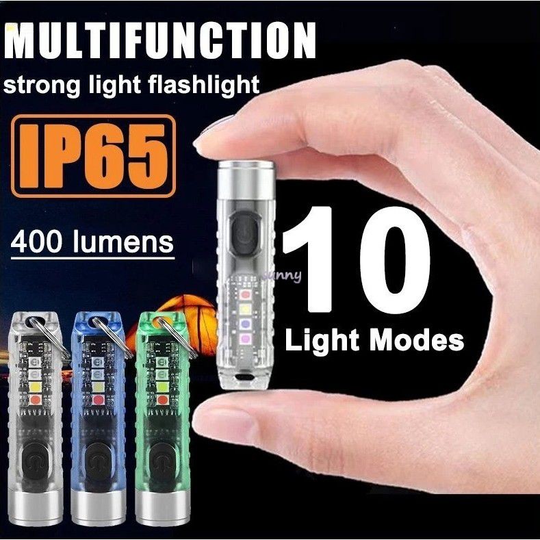 Led Keychain Flashlight Rechargeable Mini Uv Torch With Magnet For ...