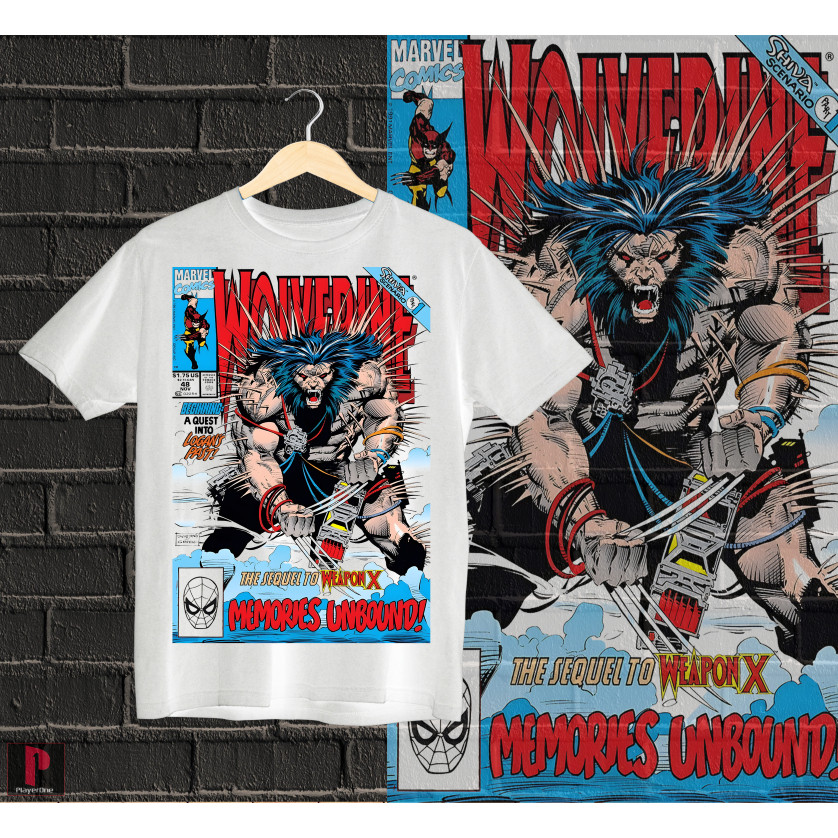 UNBR Wolverine Comic Cover Shirt | Asian Size | Unisex | Marvel Logan ...