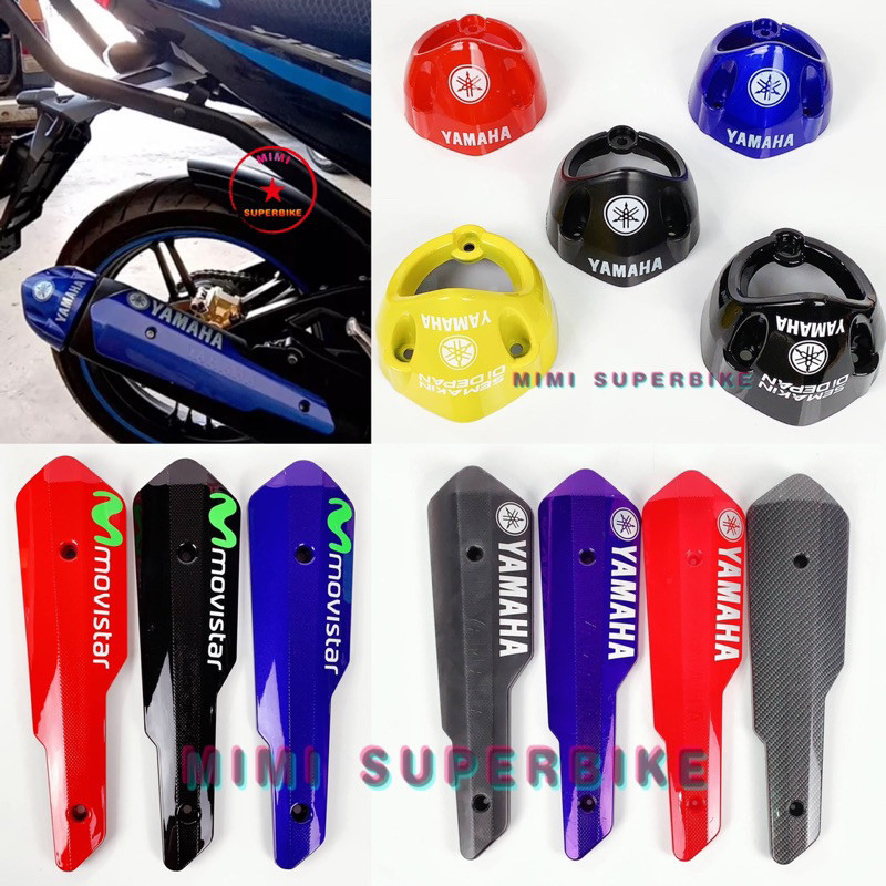 YAMAHA Y15ZR Y15 V1 V2 EXHAUST COVER REAR END CAP / SIDE MUFFLER PIPE ...
