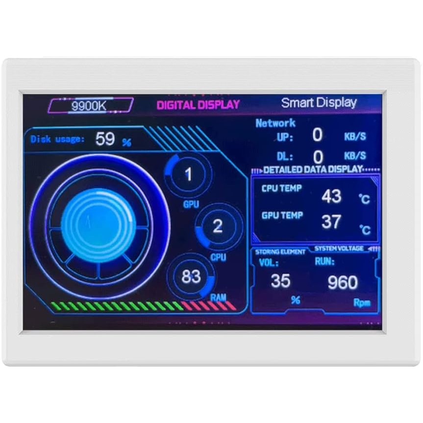 LCD Screen Inside Pc Case 3.5 inch IPS Smart Secondary Screen Pc ...