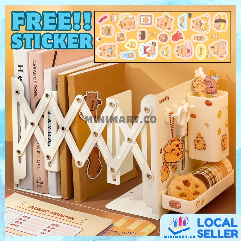 Book Stand Retractable Bookend Shelf Simple Cute Bookend High School ...