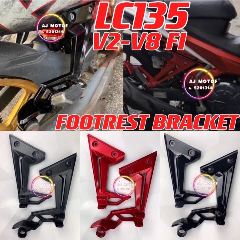 YAMAHA LC135 V2-V9 FI REAR FOOTREST BRACKET LC V3 V4 V5 V6 V7 V8 PEDAL KAKI TAPAK PEMIJAK SKRU ...