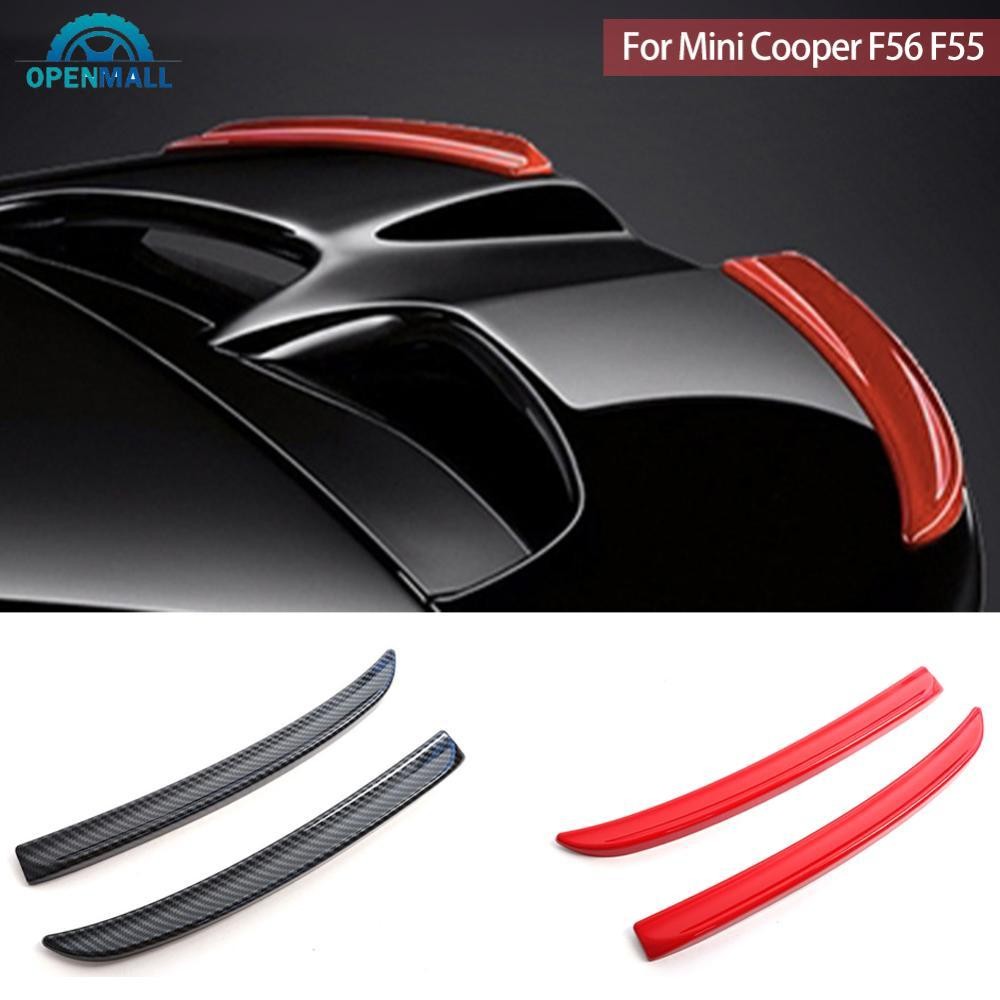 OPENMALL 2Pcs Car Rear Spoiler Extension Lip Fins Spoiler Red Carbon ...