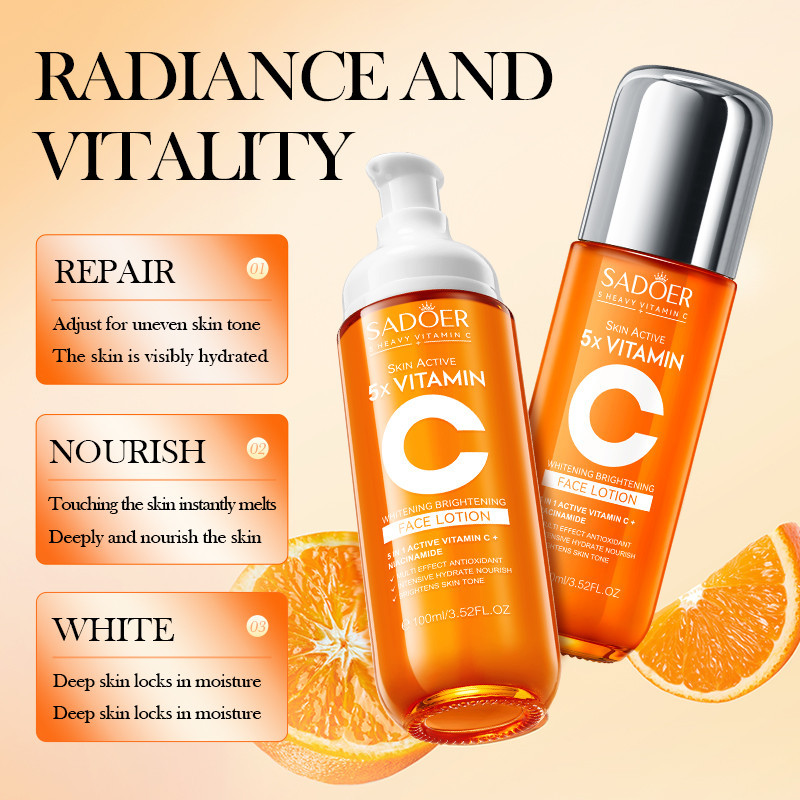 ROREC SADOER 5 Heavy Vitamin C Whitening Brightening Face Lotion Multi Effect Antioxidant ...
