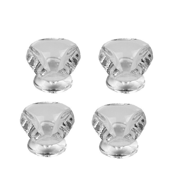 50Pcs Transparent Acrylic Knob 17MM Clear Crystal Glass Triangle Door ...