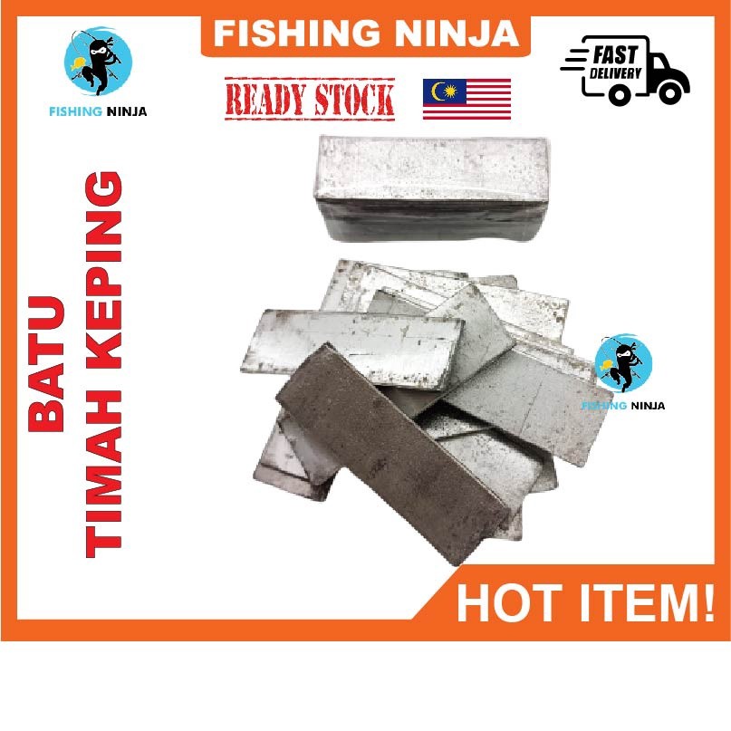 Batu Timah Keping (500g) Batu Pukat Jaring Ikan Lead Sinker Casting ...