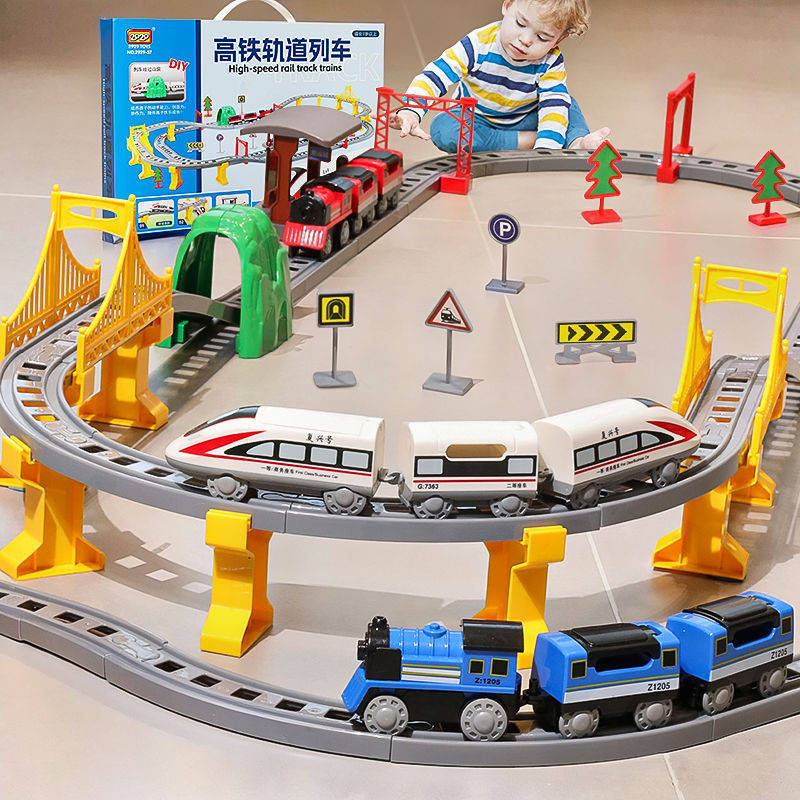 High-speed Rail Electric Train Assembled Rail Car Children's Toys ...