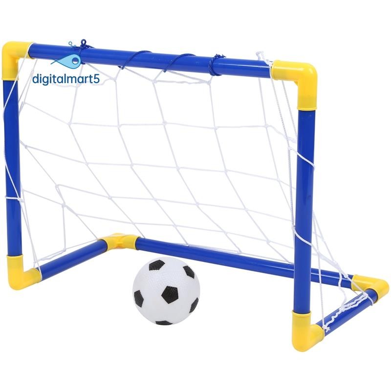 Indoor Mini Folding Football Soccer Ball Goal Post Net Set+Pump Kids ...