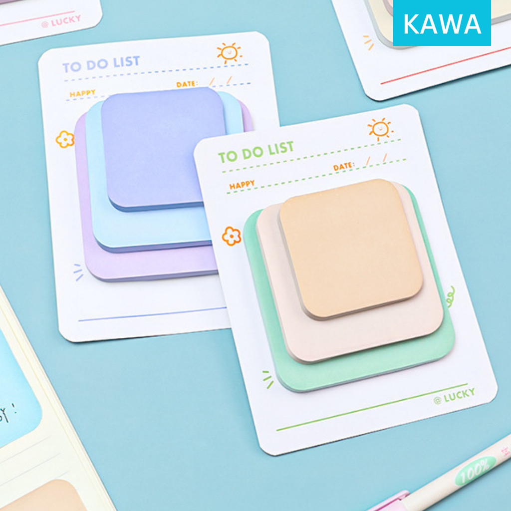 Kawa Sticky Notes Sticky Message Note Paper Set of 3 Sizes Stick Note ...