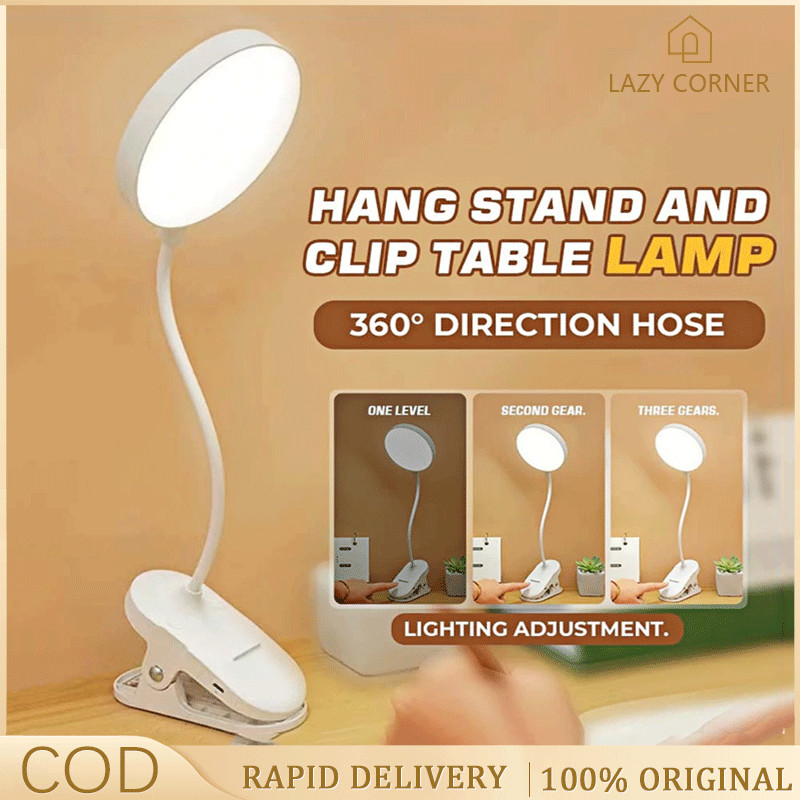 LED Study 3Modes Touch Light Chargable Clamp Lamp Rechargeable Reading ...