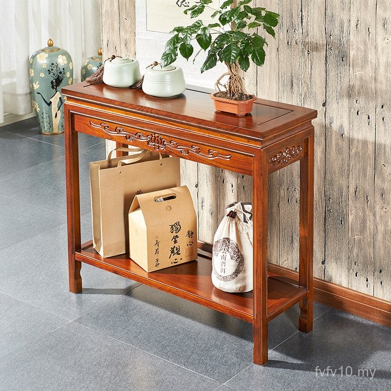 Solid Wood Sofa Side Table Living Room Small Coffee Table Elm Side ...