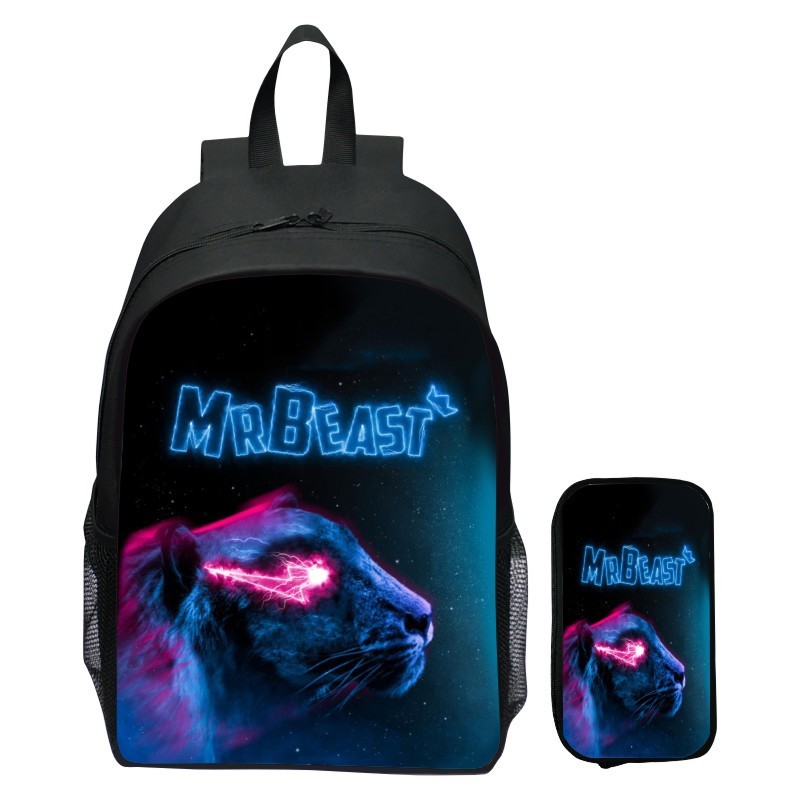 16 "inch kid's Bag Sets -3D bag Mr Beast Primary School Backpack ...