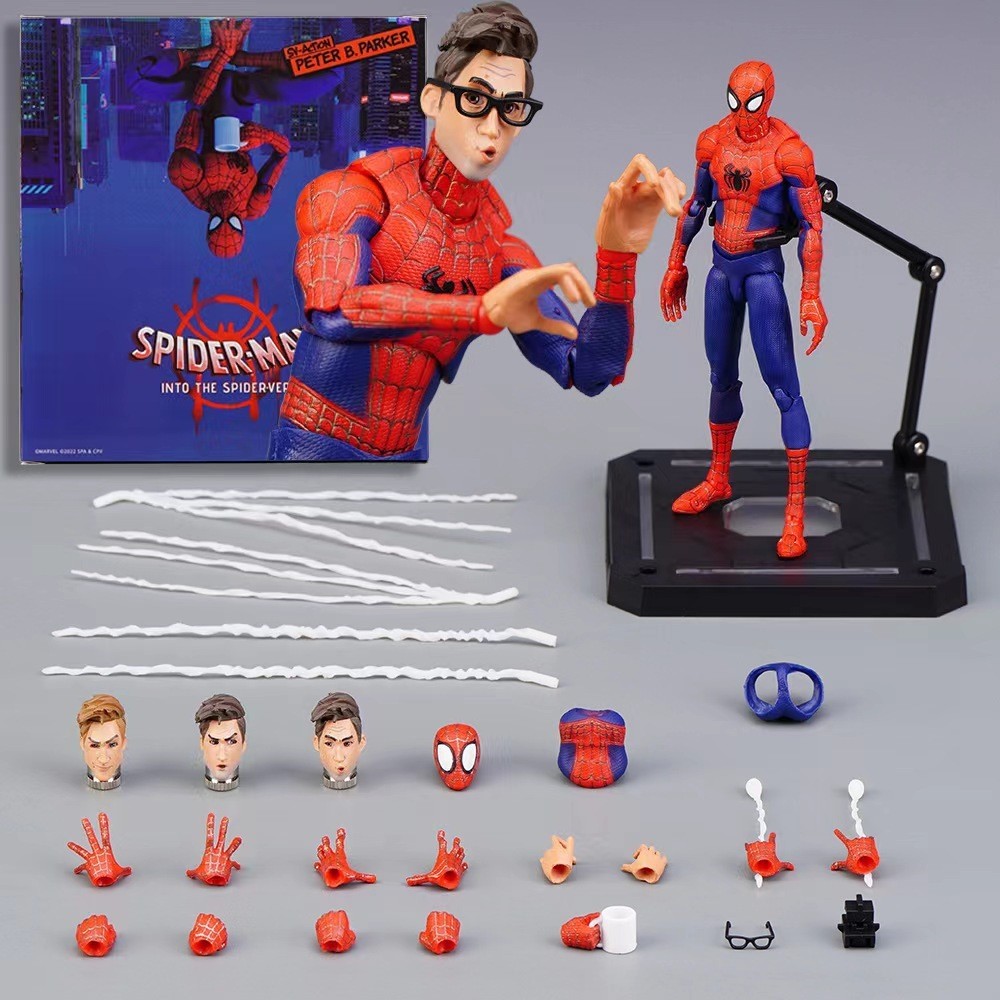 Sv Action Spiderman Figures Sentinel Peter Parker Miles Morales Figure ...
