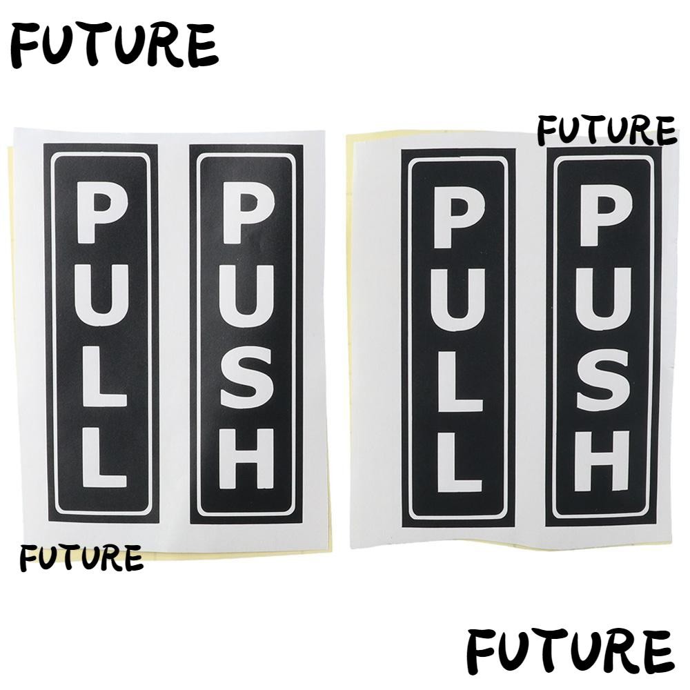 HL-FUTU Door Sign, Back Adhesive Vertical Decal Push Pull Stickers ...