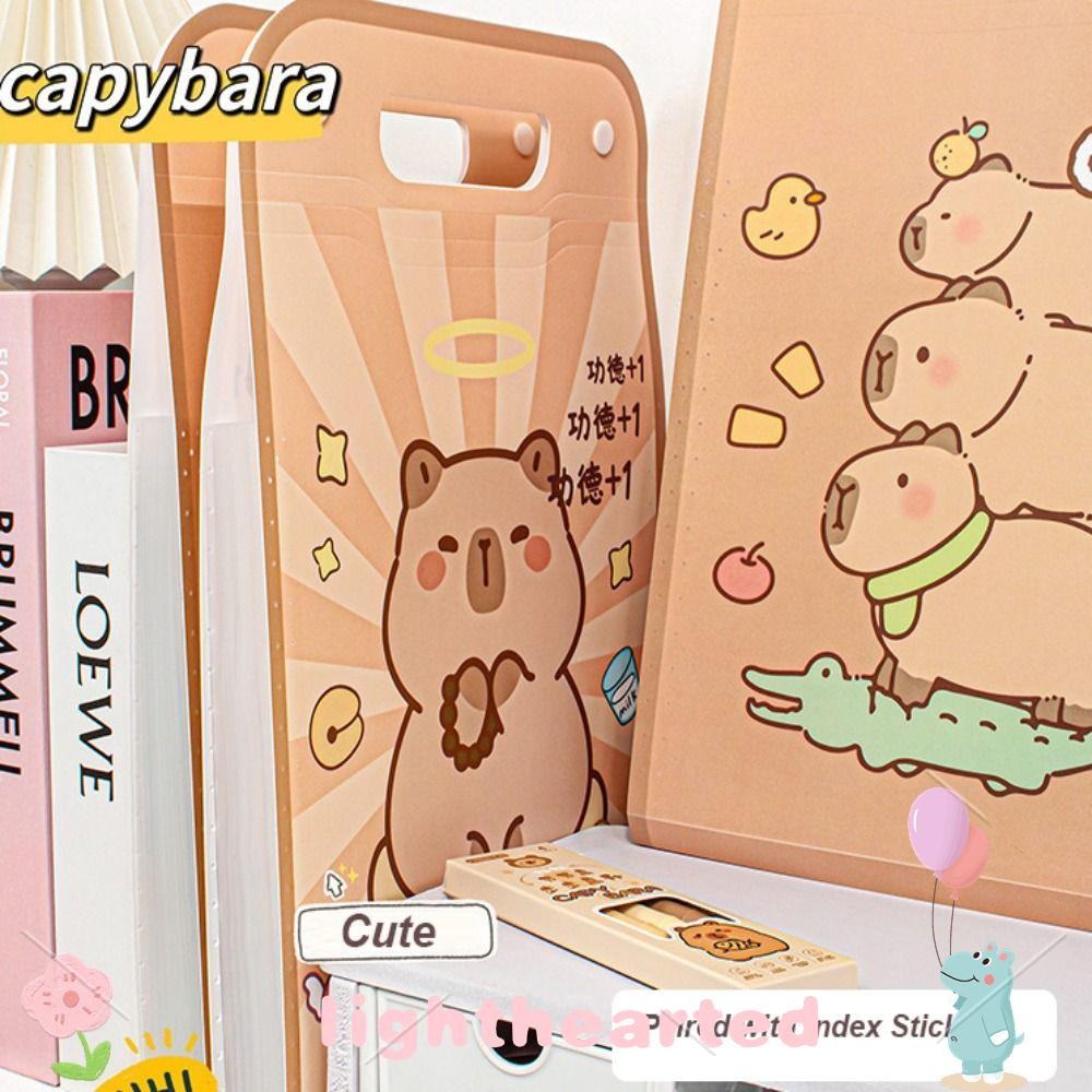 LIGHTHEARTED A4 File Folder, Capybara Creative Test Paper Storage ...