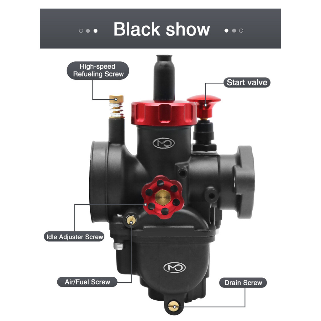 NIBBI Carburetor For 50cc To 350cc 2T 4T Engine PE Flange Motorcycle Carburetors For GY6 YAMAHA ...