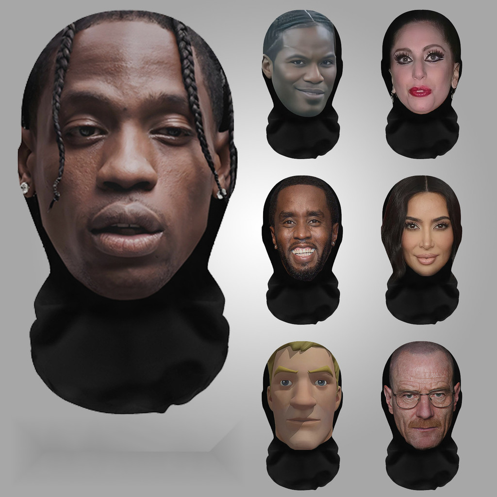 Celebrity Series - 3D Full Face Mask P.Diddy/Kanye Simulation Character ...