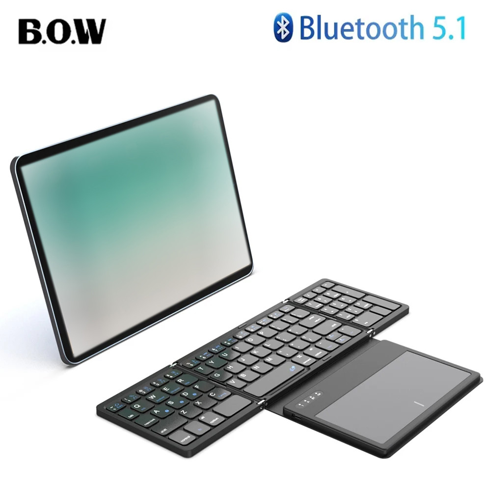 BOW Foldable Bluetooth Mobile Phone Keyboard Folding Portable Wireless ...