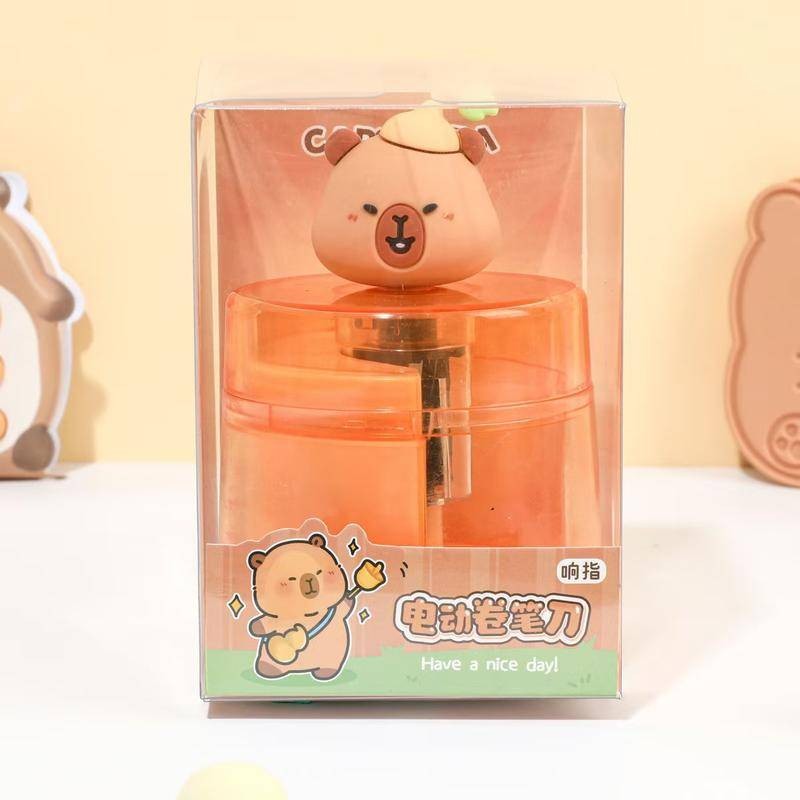 Cartoon Animal Capybara Automatic Electric Pencil Sharpener Multi ...
