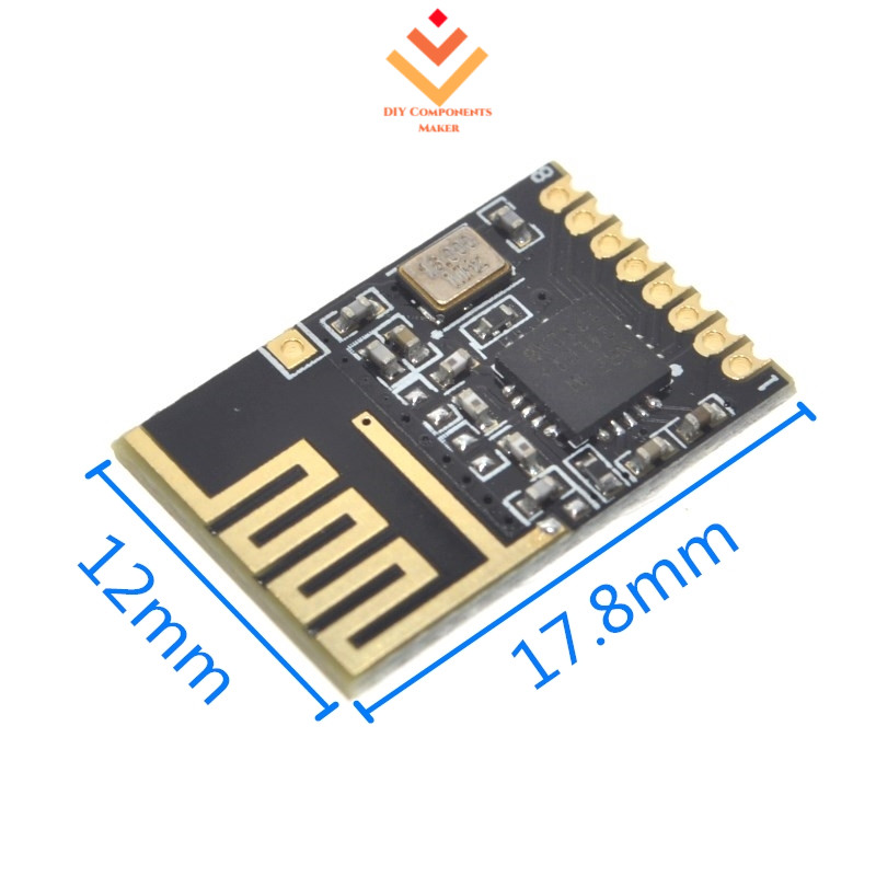 Mini NRF24L01+ SMD 1.27MM Wireless Transceiver Module | Shopee Malaysia