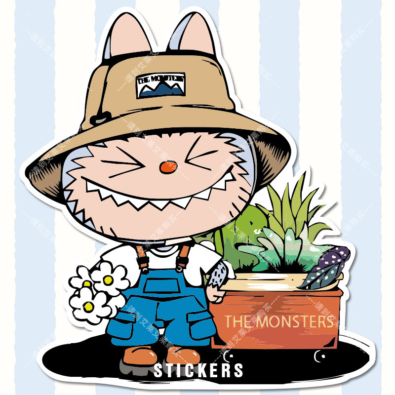 Cute LABUBU LABUBU Car Cartoon Unique Decoration Pop Mart Electric ...