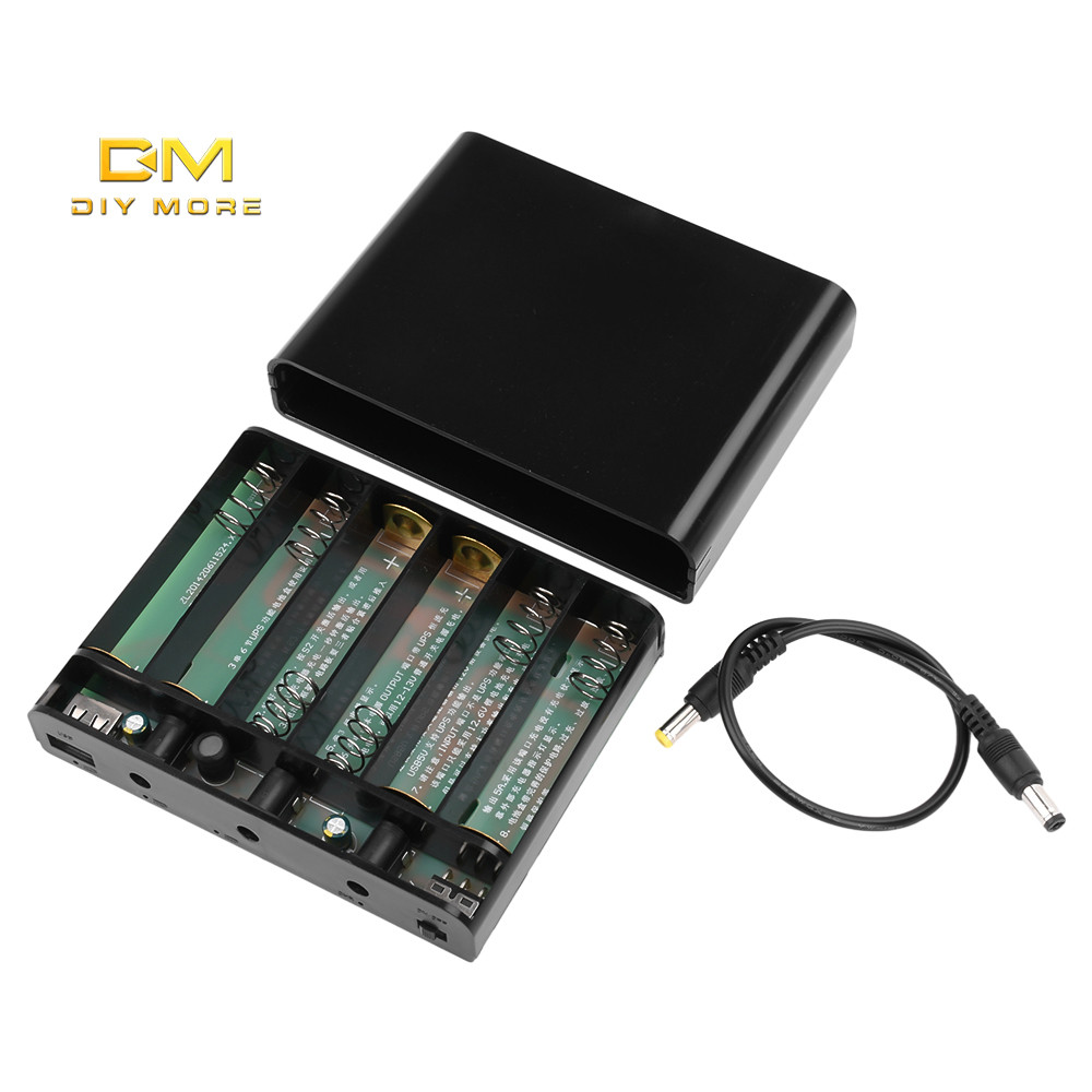 DIYMORE DC UPS 6*18650 lithium battery solder-free power box DIY kit ...
