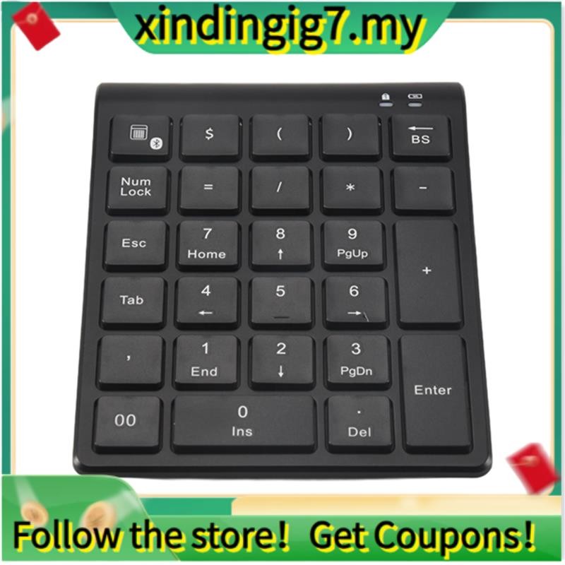 【IN STOCK】27 Keys Bluetooth Wireless Numeric Keypad Mini Numpad With ...