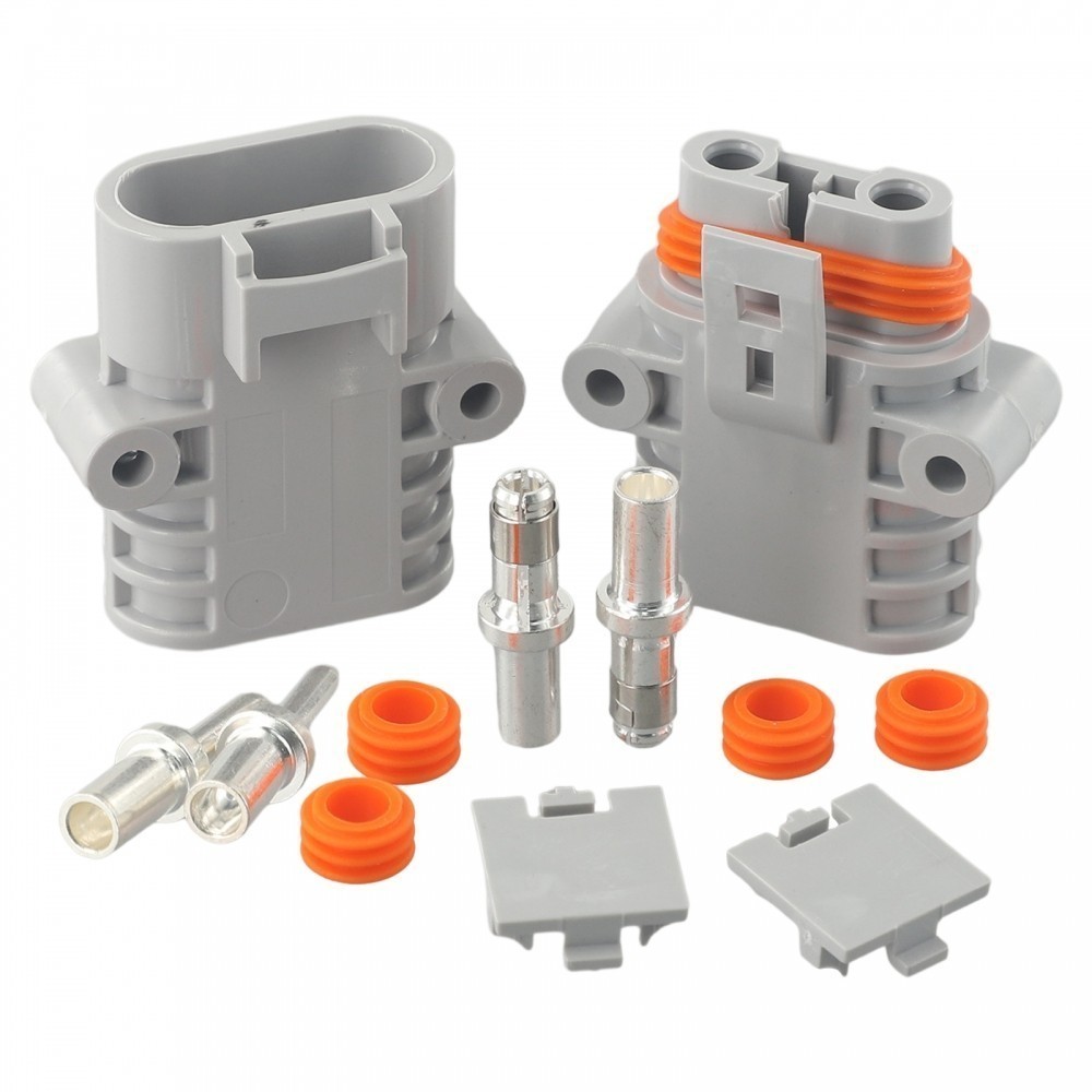 Connector 50A 600V Fast Gray PPO Insulation Straight Plug With ...