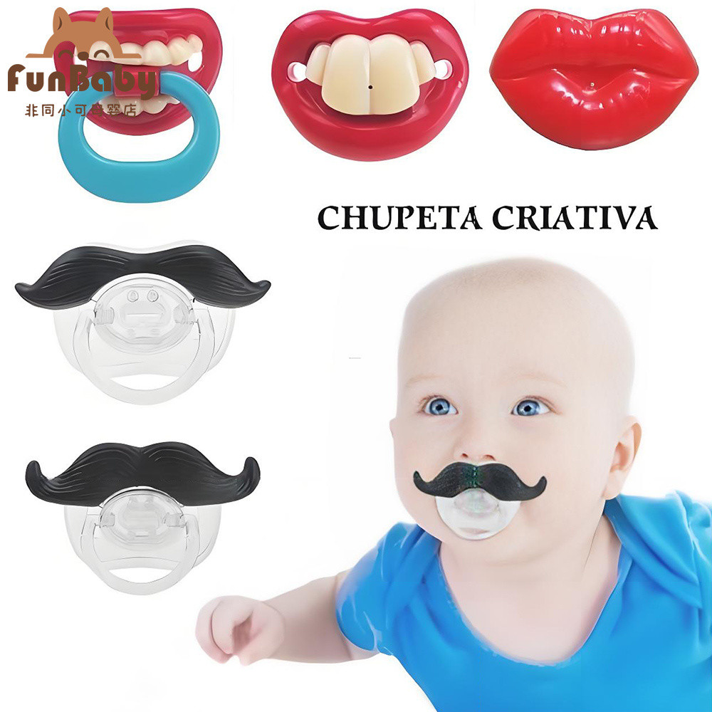 Simulation Lips Big Teeth Funny Pacifier Funny Baby Pacifier Sleeping ...