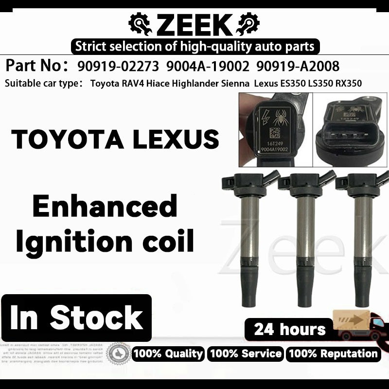【ZEEK Poisonous spider】TOYOTA Ignition Plug Coil CHARADE TREZIA AURIS 1 ...