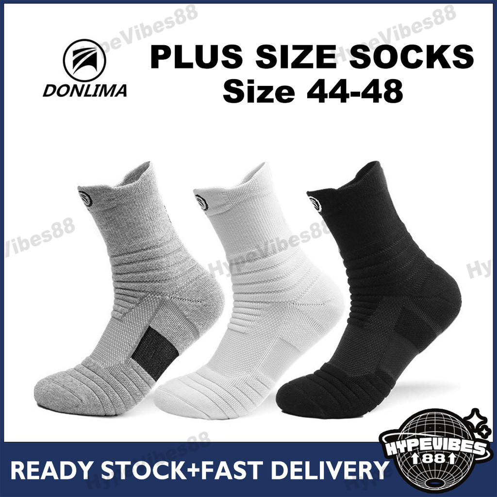 HypeVibes Plus Size Cotton Socks Sport Socks Stokin Sukan Stokin Kaki ...