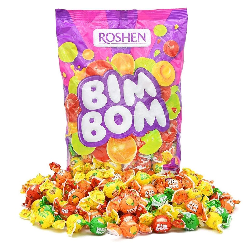 ROSHEN BIM BOM Hard Candy with Chewy Filling 500g.1kg halal roshen ...