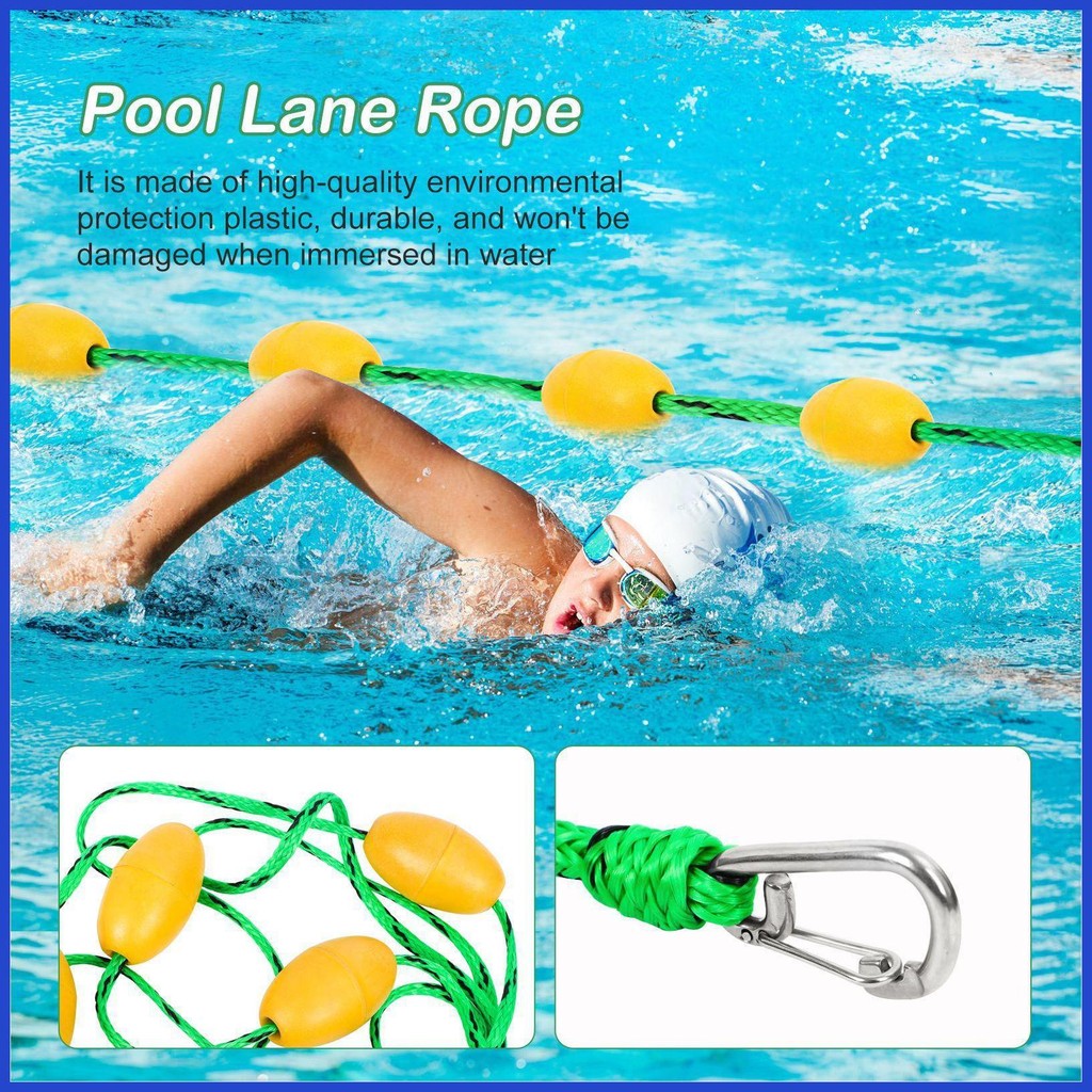 Pool Divider Safety Rope Floats To Divide Pool Pre-Assembled 16.4ft ...