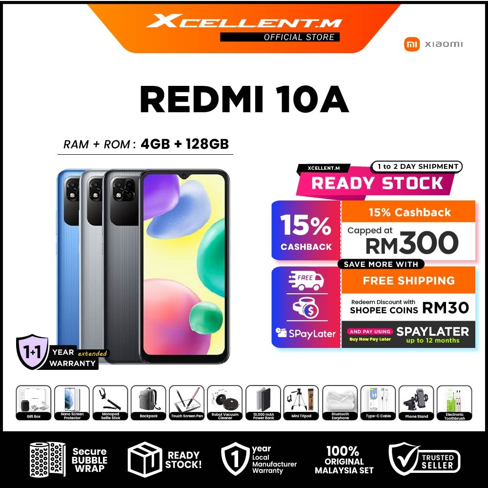 REDMI 10A [4GB RAM 128GB ROM] - Original XIAOMI Malaysia | Shopee Malaysia