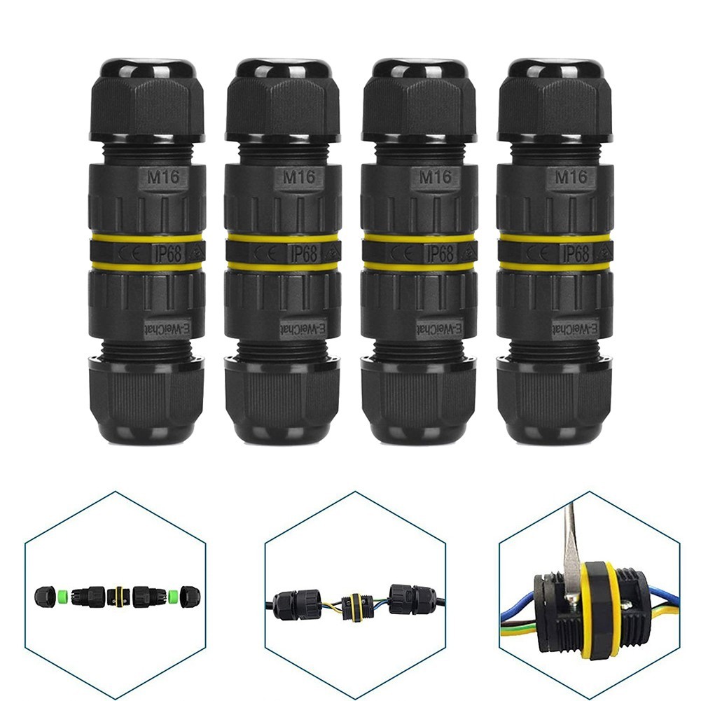 [weloves] 3 Pin Outdoor Junction Box IP68 Waterproof Electrical Cable ...