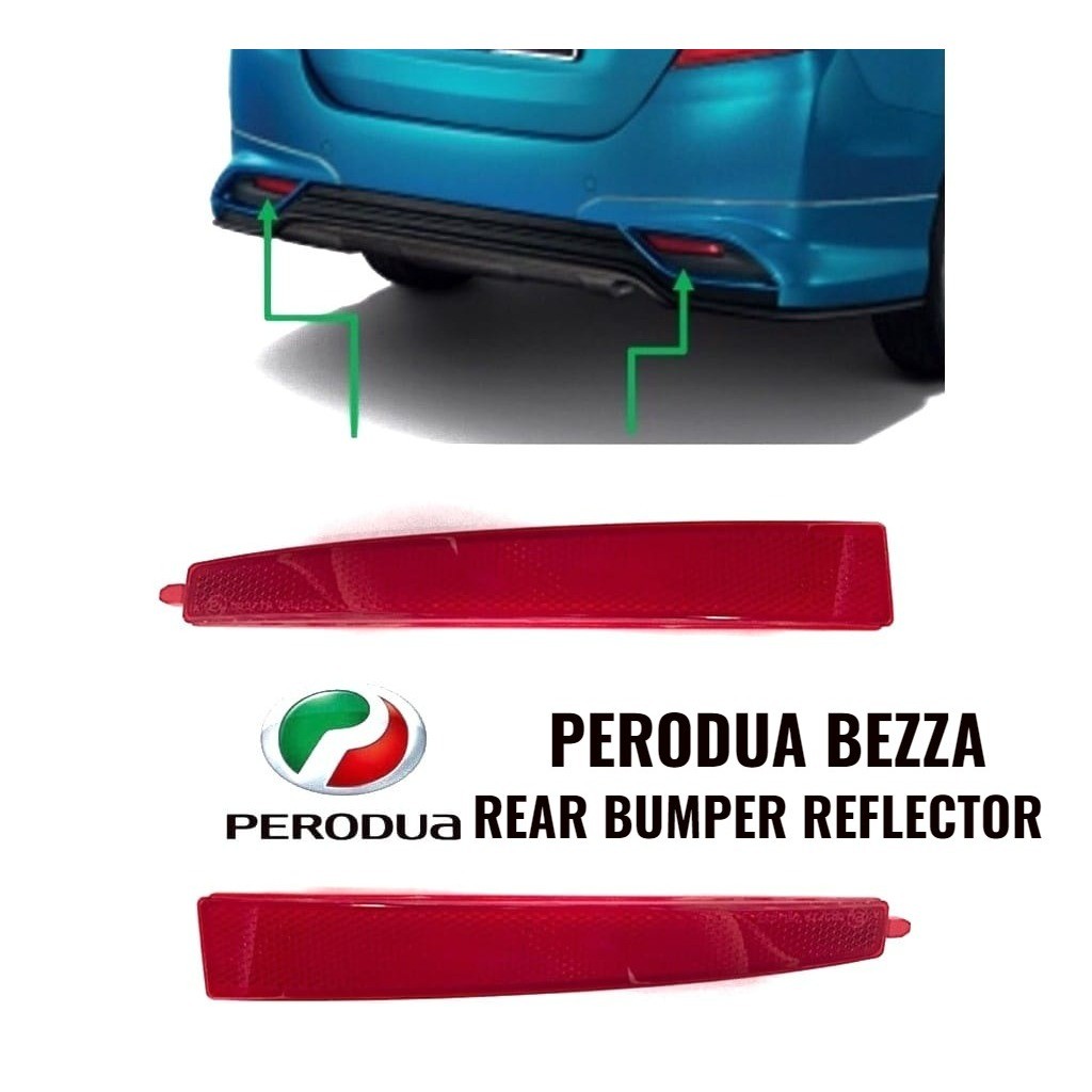 Perodua Bezza 2016 Year Rear Bumper Reflector Light Lamp Lampu Brek ...