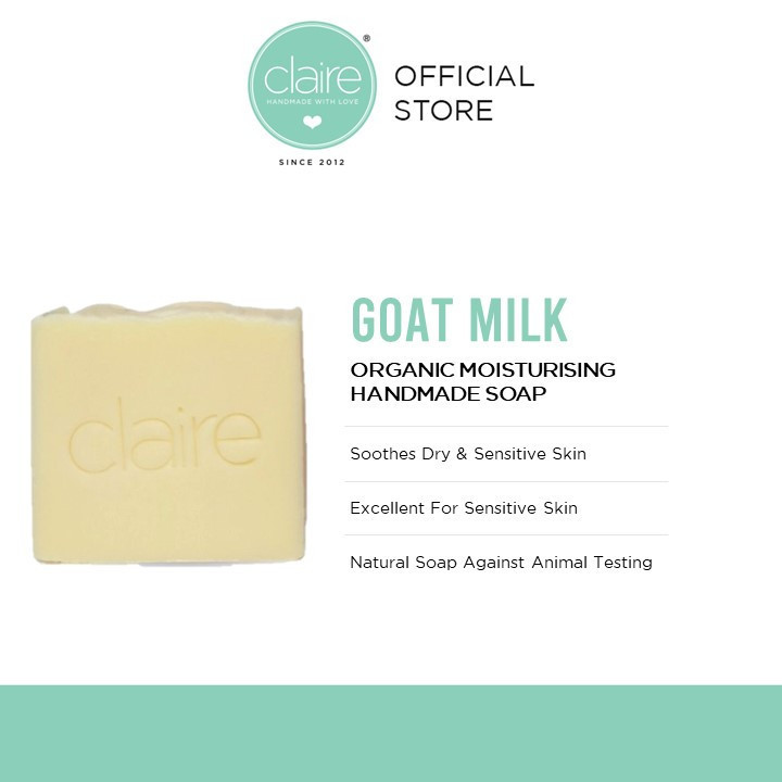 Claire Organics Goat Milk Moisturising Handmade Soap | Shopee Malaysia