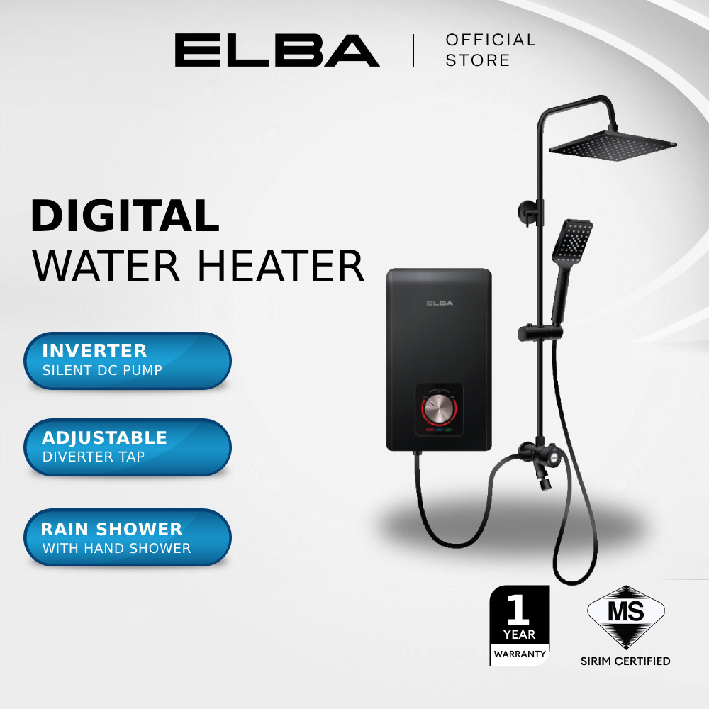(NEW) ELBA TRENTO Series Instant Digital Water Heater - Hand Shower ...