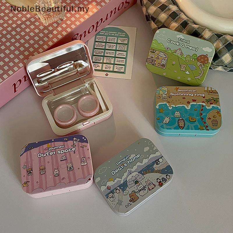 [NobleBeautiful] Cute Cartoon Contact Lens Box Portable Contact Lens ...