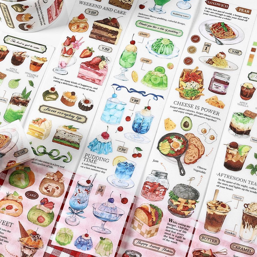 Cdaily|Food Drinks Washi Flashing Tape Good Food Light Material ...