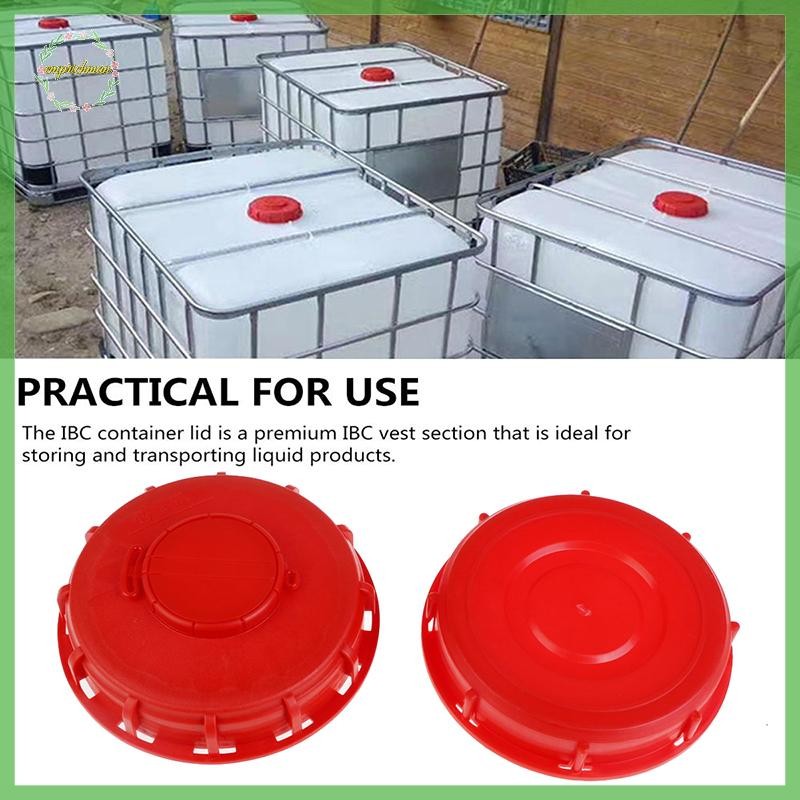 EPMN> Red IBC Lid Water Liquid Storage IBC Tank Fitting Plastic Cover ...
