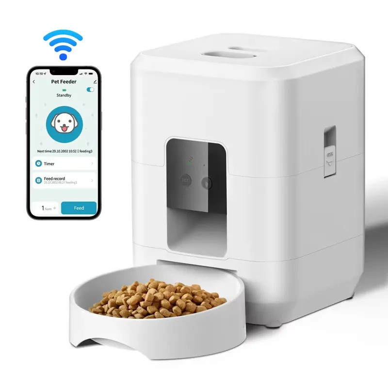 5V USB Smart Pet Feeder Automatic Cat Water Feeder Dog Slow Food Machine With Timed Quantitative ...