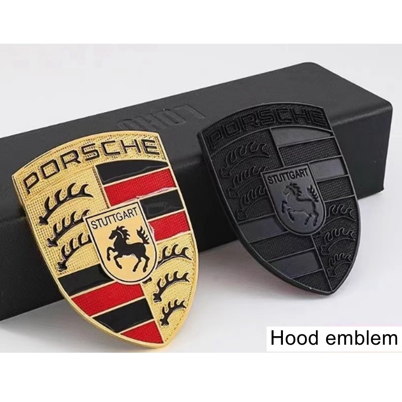 Bonnet logo for PORSCHE 911 MACAN 718 Panamera Cayman hood emblem front ...