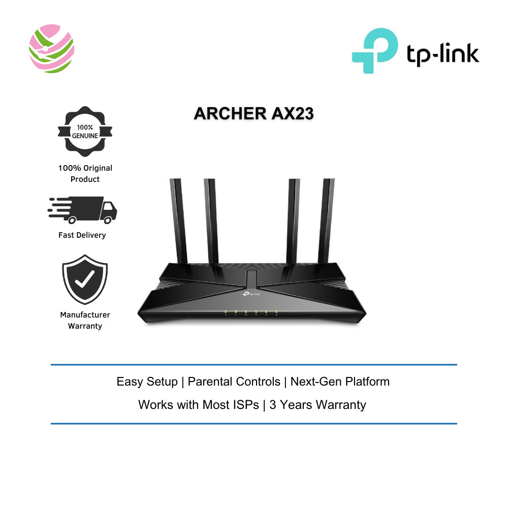 TP-Link Archer AX23 AX1800 Dual Band Gigabit WiFi 6 Router | Shopee ...