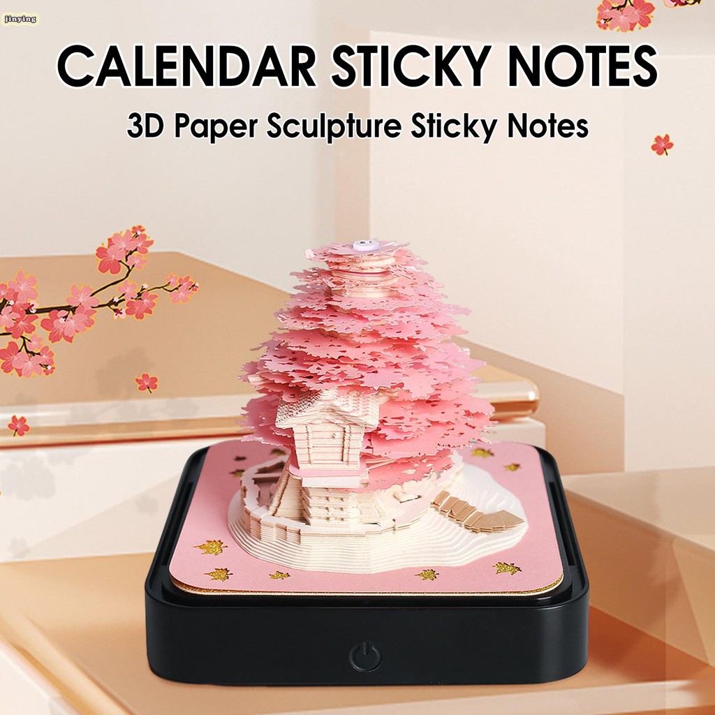 Paper Art Notepad 3D Sticky Calendar Fantasy House Notepad 3D Paper ...