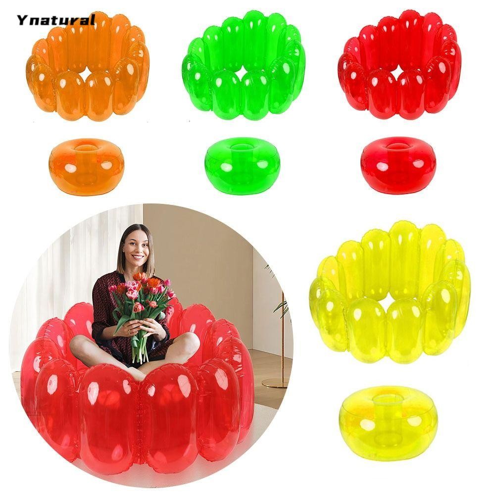 YNATURAL Jelly Inflatable Chair, PVC Mattress Seat Inflatable Sofa ...