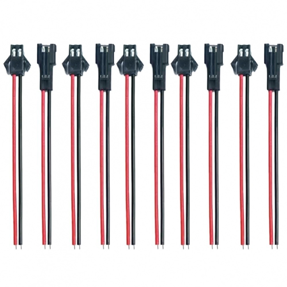 10PCS SM 2-Pins 2P Female Male Plug Connector Wire Cables Adapter Cable ...