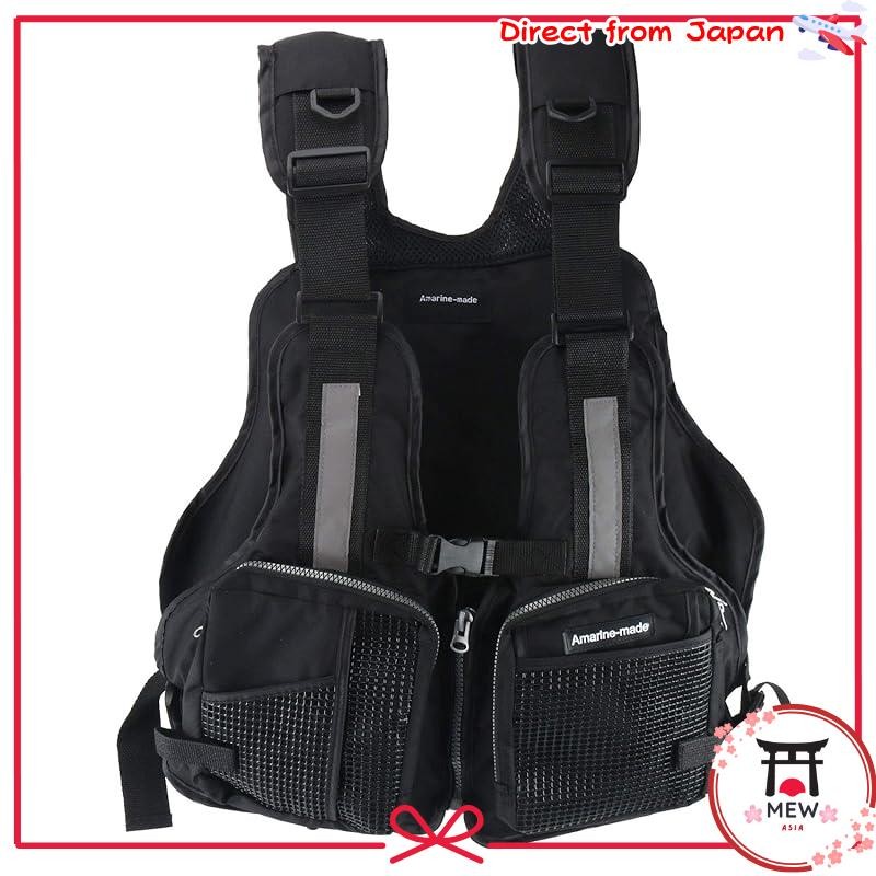 Amarine-made Floating Vest Light Float Game Vest Red Free (Black ...